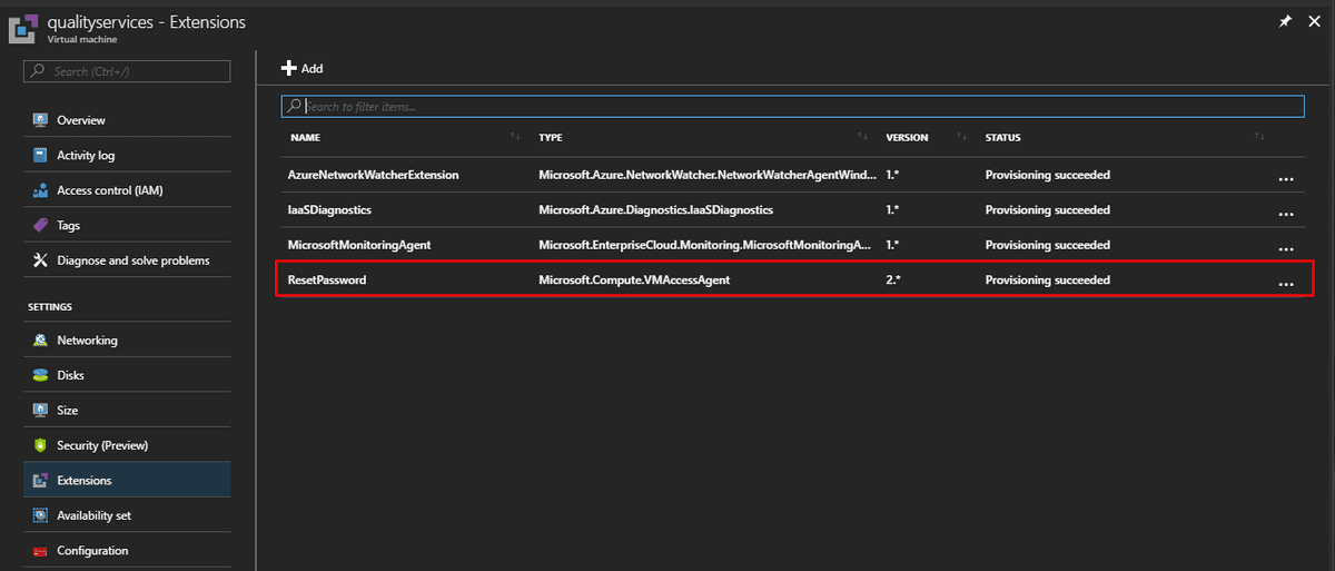 Reset Local Administrator Password of an Azure Virtual Machine using ...