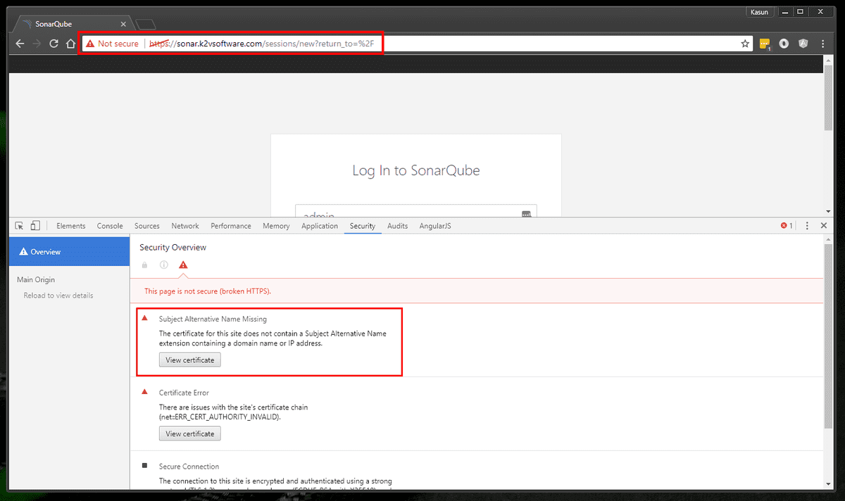 Fix 'Subject Alternative Name Missing [missing_subjectAltName]' issue ...